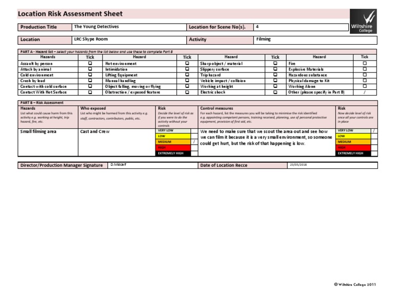 Loc Risk Assessment Sheet 11-2 | PDF | Hazards | Risk Assessment