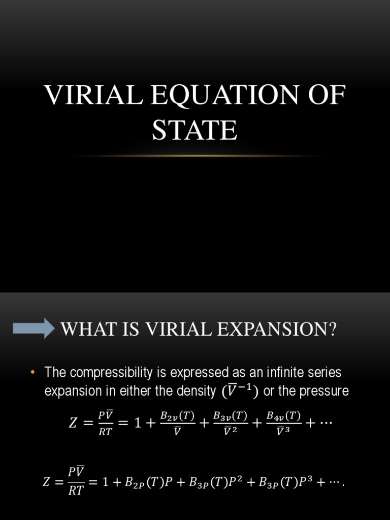 Virial Equation of State2 | PDF | Physical Chemistry | Transparent ...