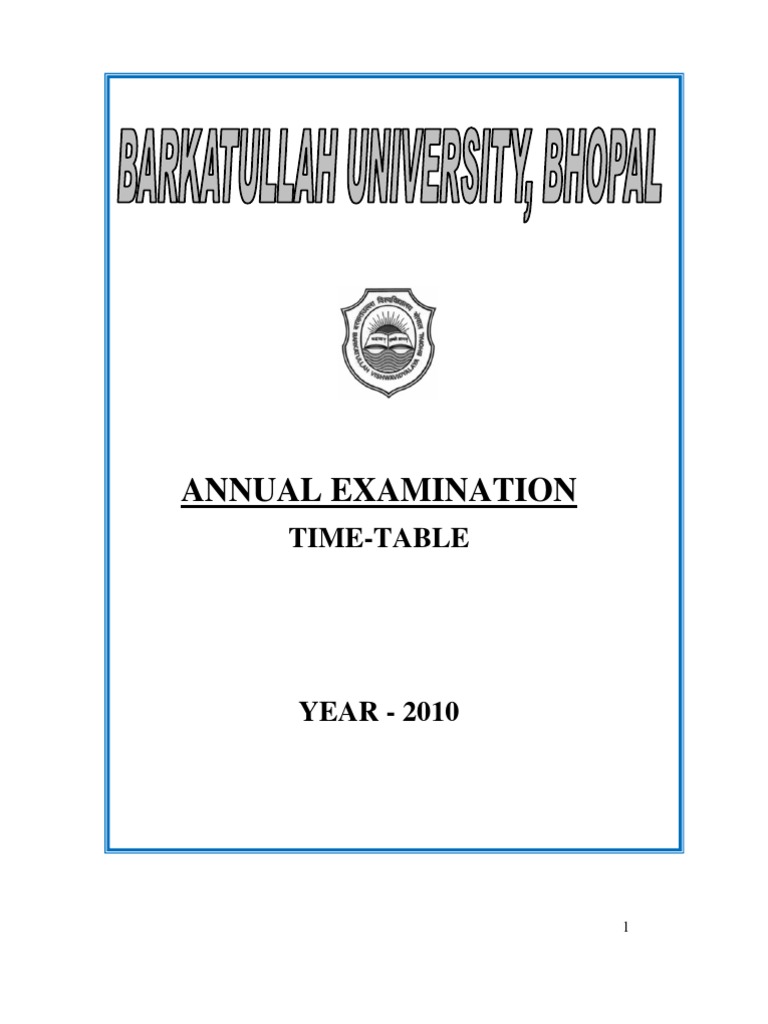 Annual Timetable 2010 | PDF | Urdu | Sociology