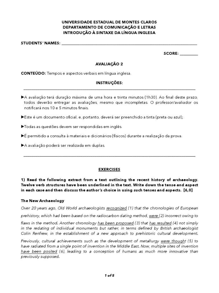 Temporal Verbs in English Syntax | PDF | Archaeology