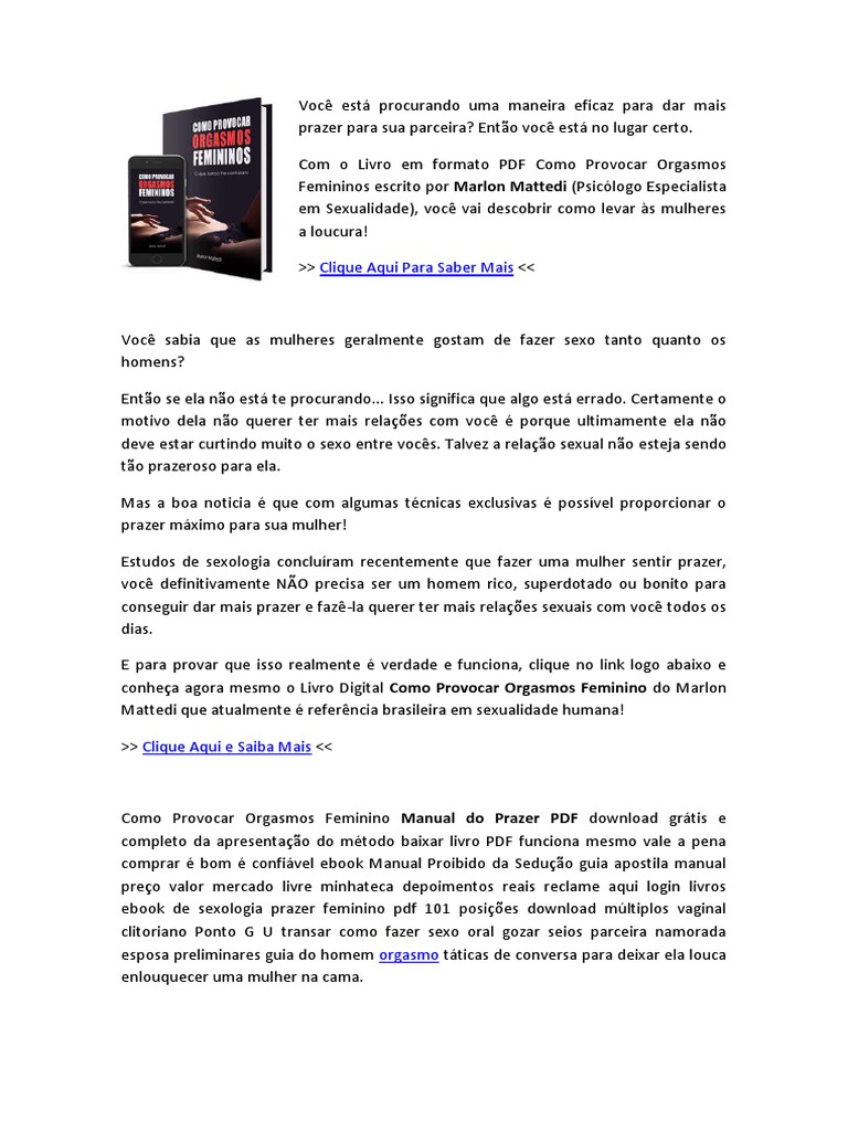 Manual Do Prazer PDF | PDF