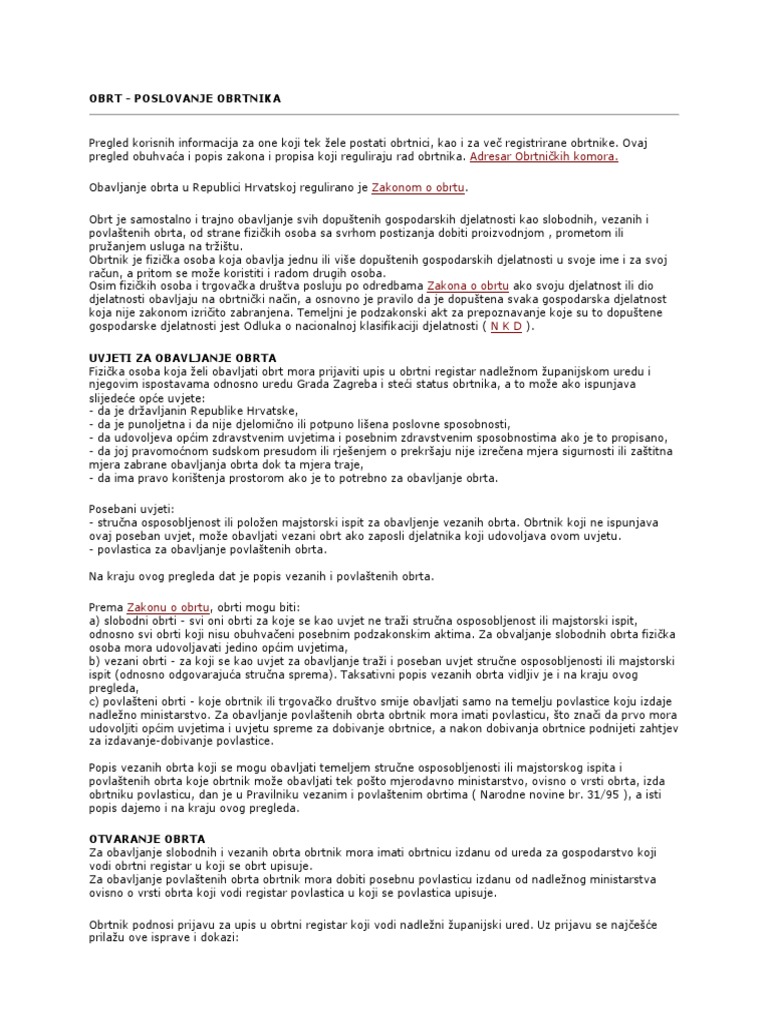 OBRT | PDF