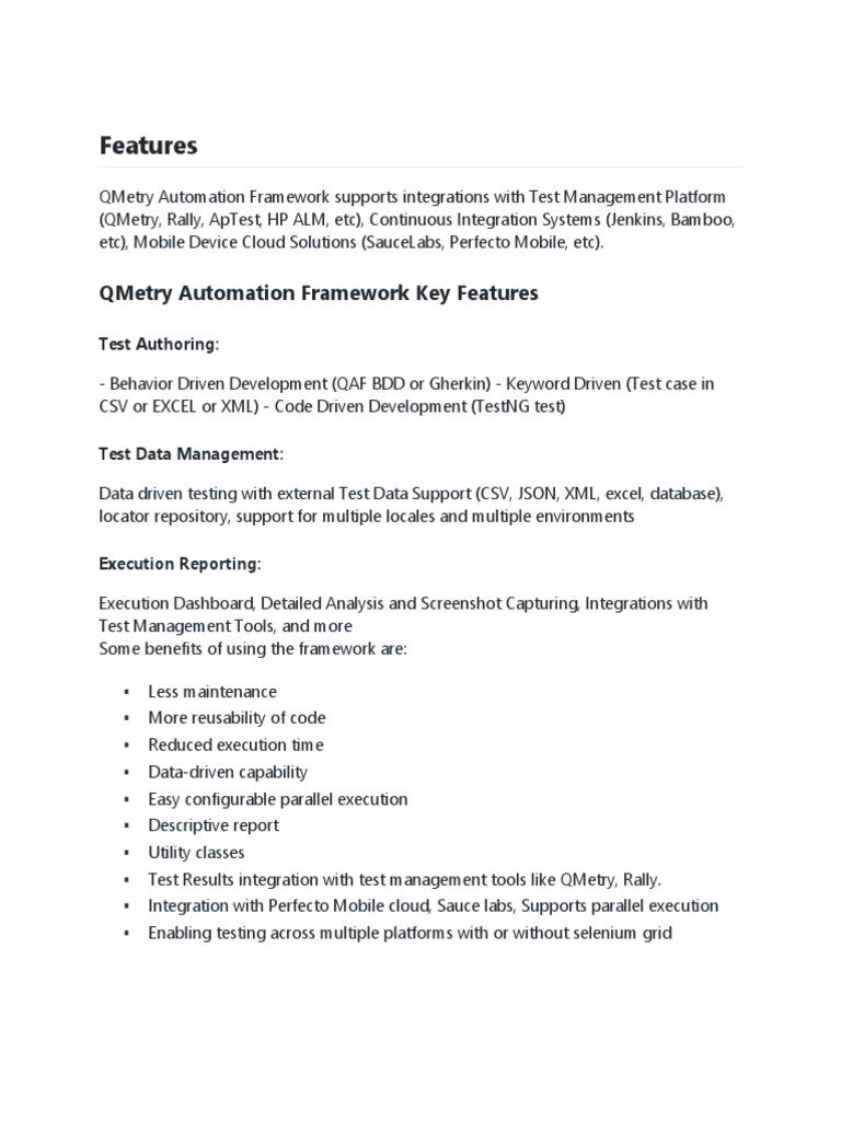 QMetry Automation Framework - Steps1 | PDF