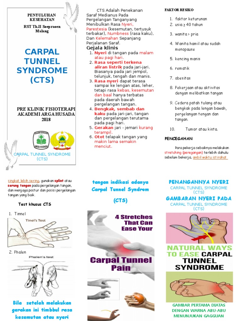 Carpal Tunnel Syndrome (CTS) : Gejala Klinis | PDF