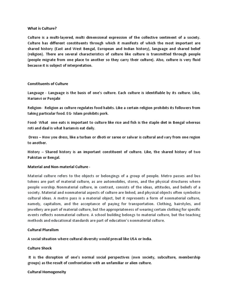 What Is Culture? | PDF | Homogeneity And Heterogeneity | Culture (General)