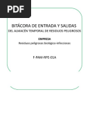 Bitacora de Botiquin | PDF | Materiales | Equipo medico