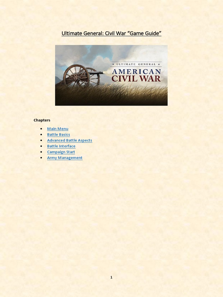 Ultimate General Guide UGCW - Guide - v1.25 | PDF | Infantry | Wars ...
