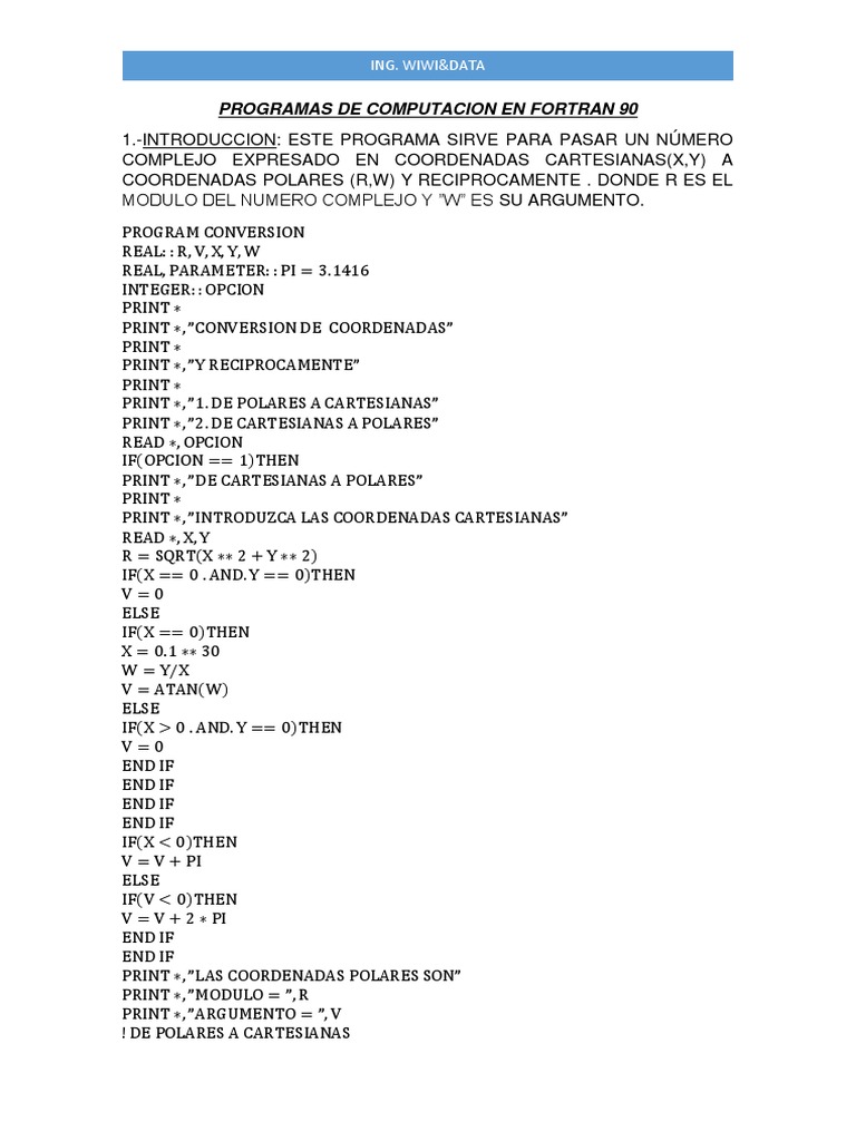 Fortran 2018 | PDF | Álgebra | Números