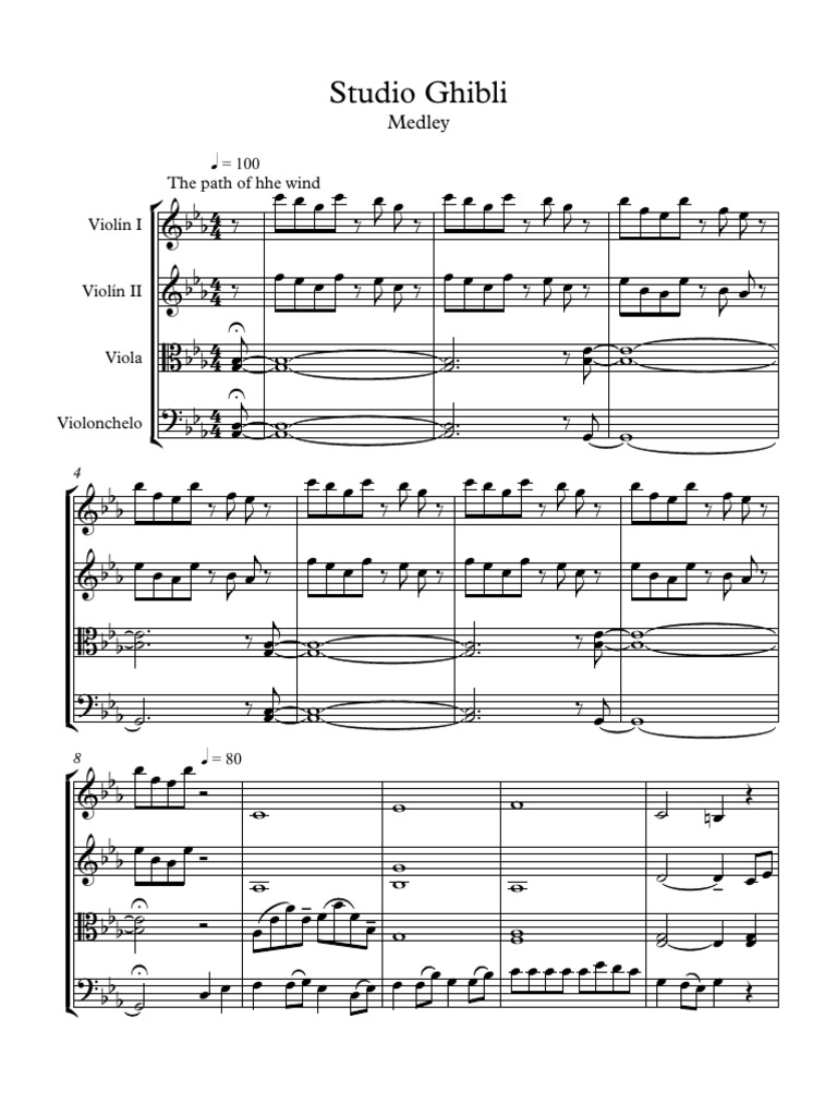 Studio Ghibli - Partitura Completa | PDF