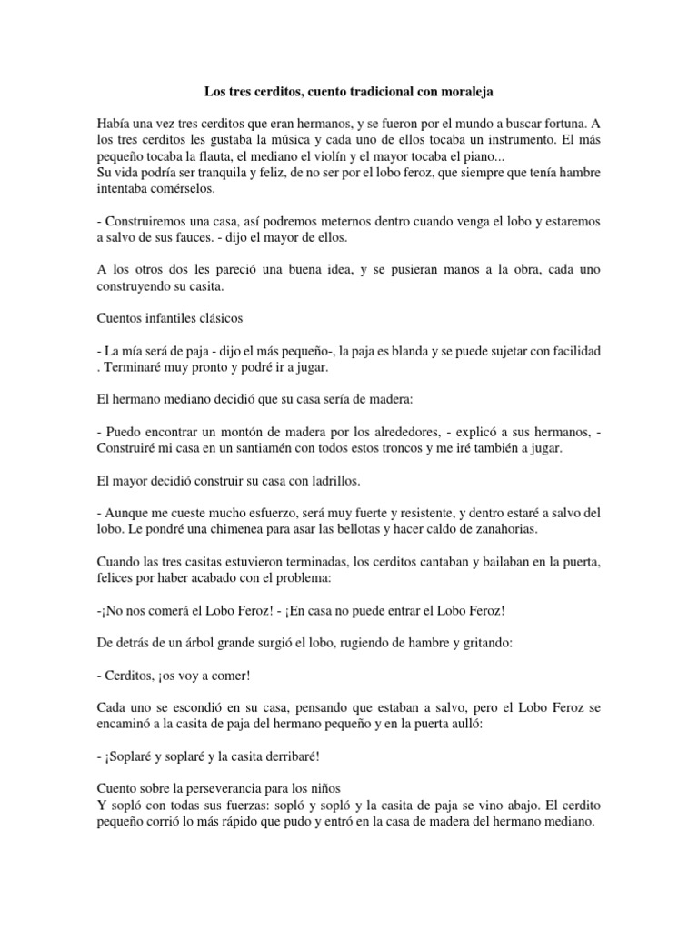 Los Tres Cerditos | PDF | Ocio