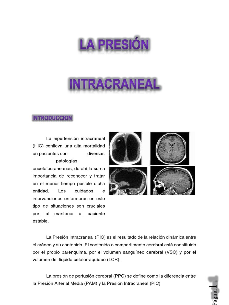 Presion Intracraneal | PDF | Traumatic Brain Injury | Hypertension