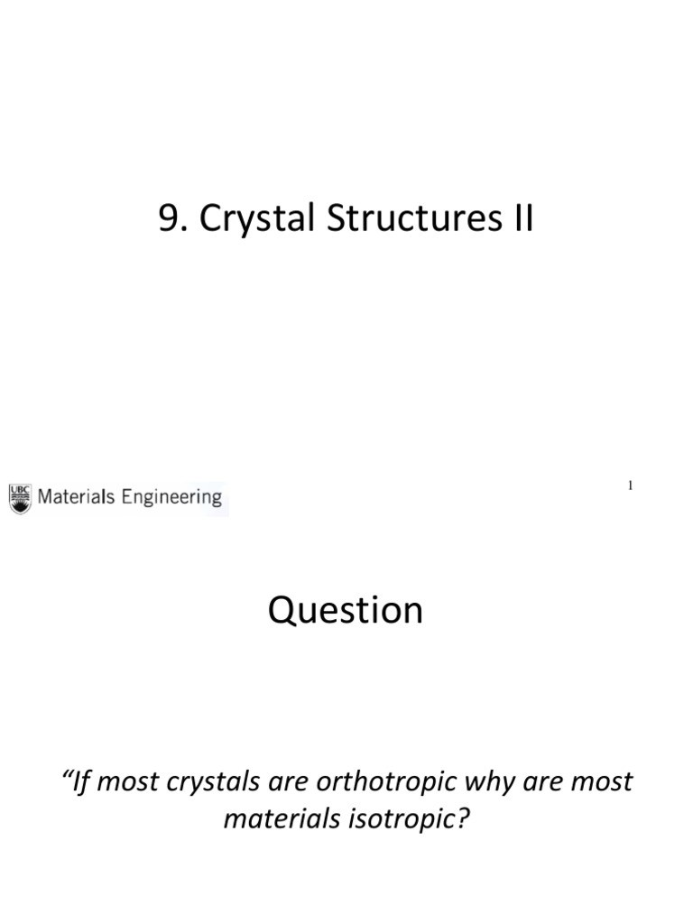Crystal Structures II | PDF | Crystal Structure | Crystallite
