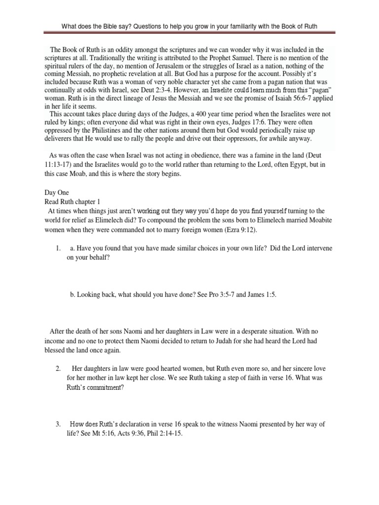 What Does The Bible Say? Questions To Help You Grow in Your Familiarity ...