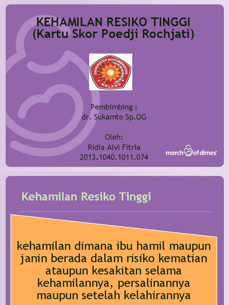 Kehamilan Resiko Tinggi Puji Rohyati | PDF