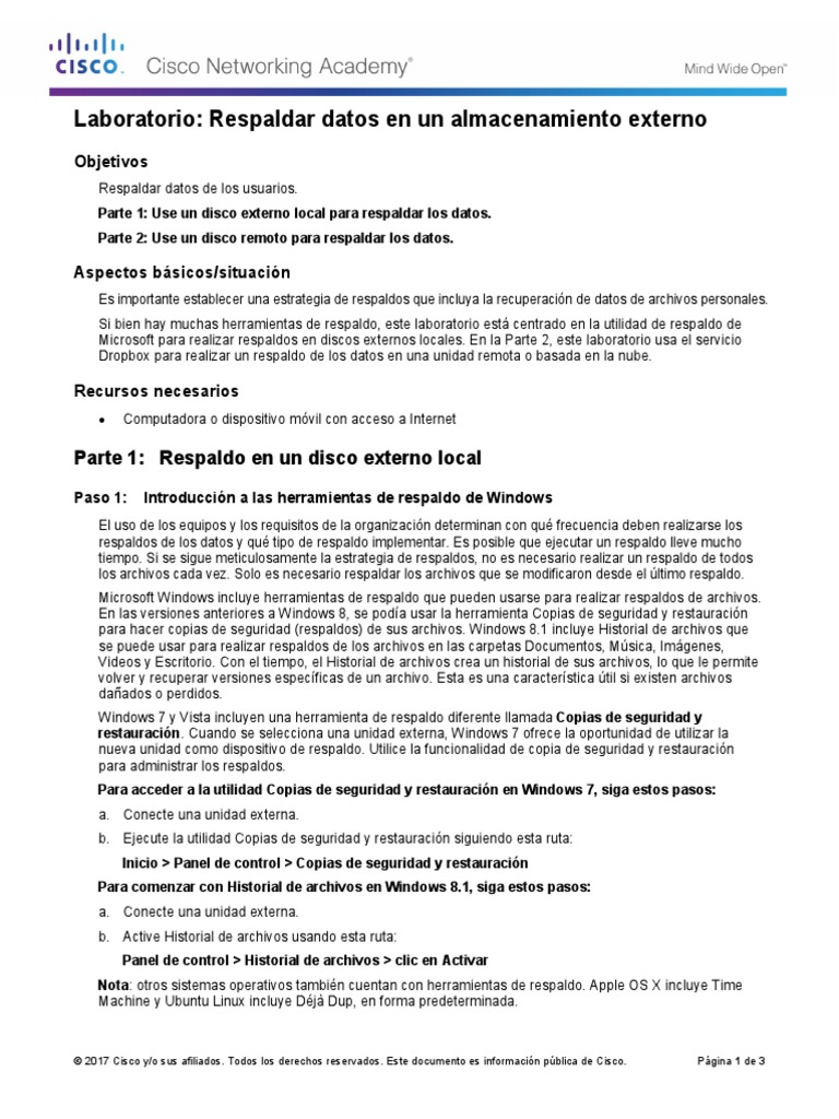 3.1.2.3 Lab - Backup Data To External Storage | PDF | System Software | Computer Related ...