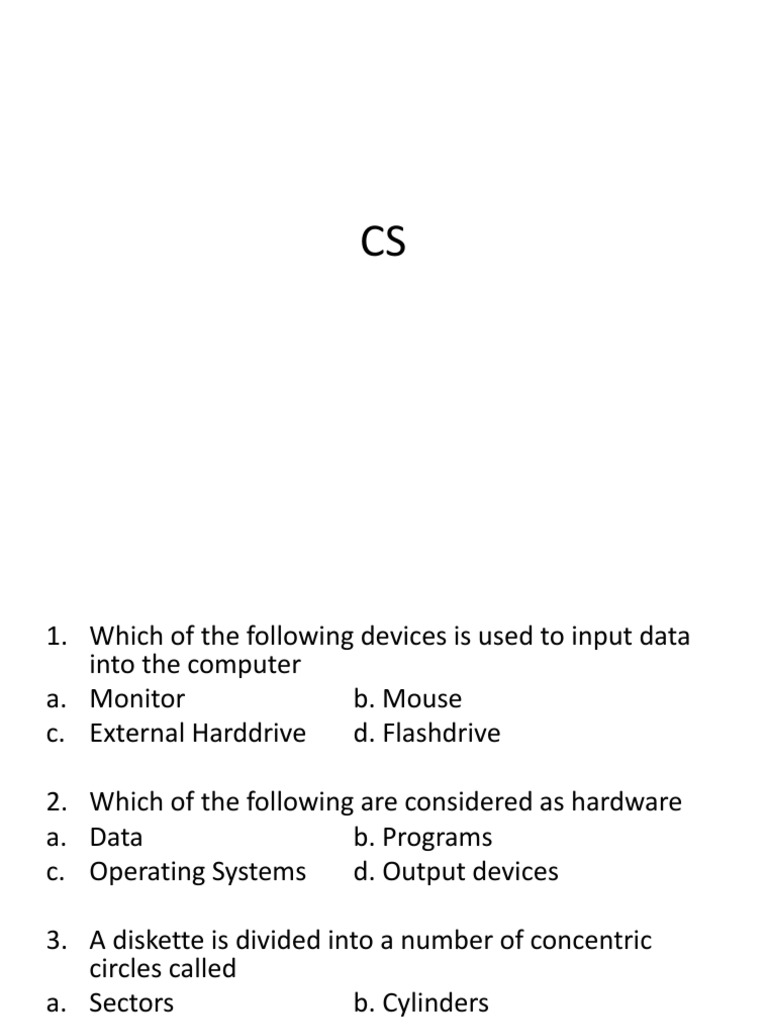 CSEC Multiple Choice 1 | PDF | Computer Data Storage | World Wide Web