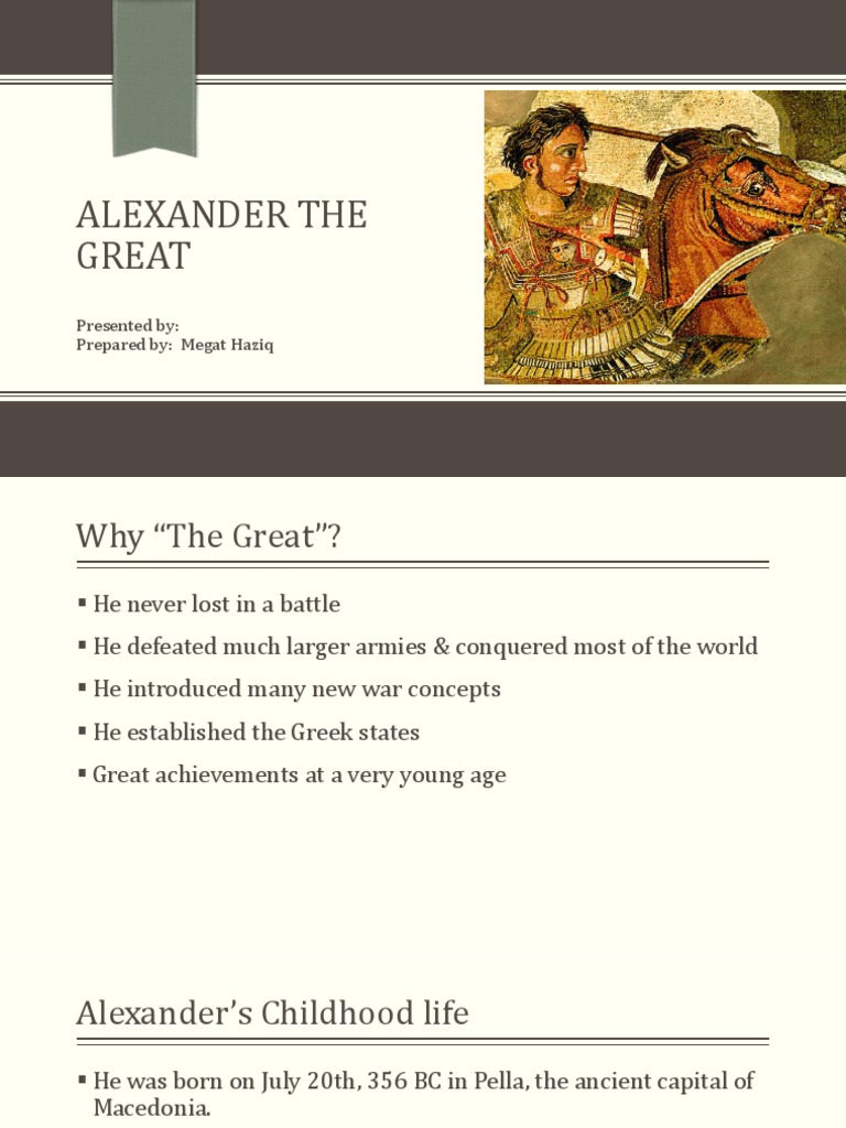 Alexander The Great History Presentation (Haziq) | PDF | Alexander The ...
