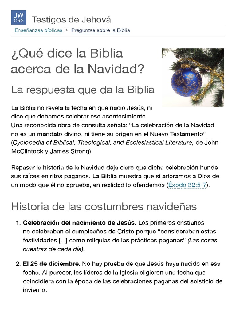 ¿Qué Dice La Biblia Acerca de La Navidad - Preguntas Sobre La Biblia ...