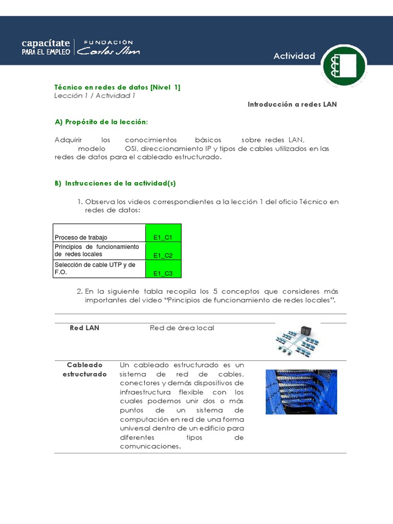 Introducción a Redes LAN y Cableado | PDF | Dirección IP | Red de ...