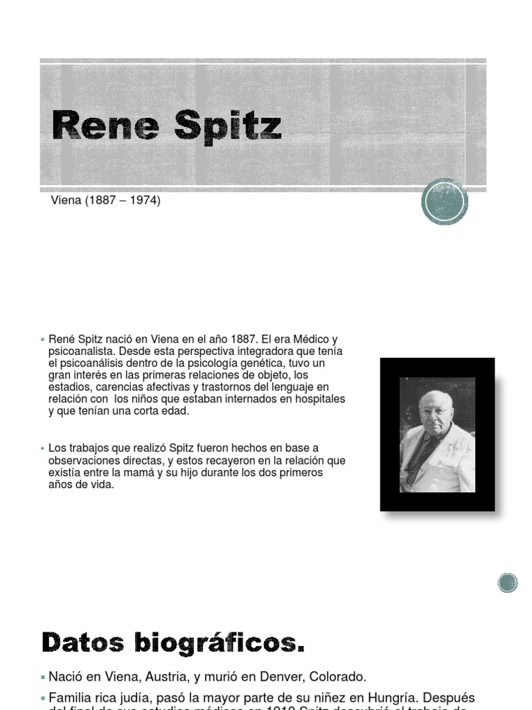 Rene Spitz Expo | PDF | Psychology | Clinical Psychology