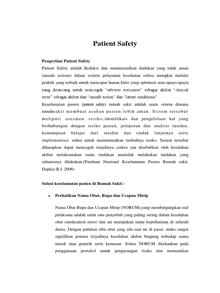 Patient Safety | PDF