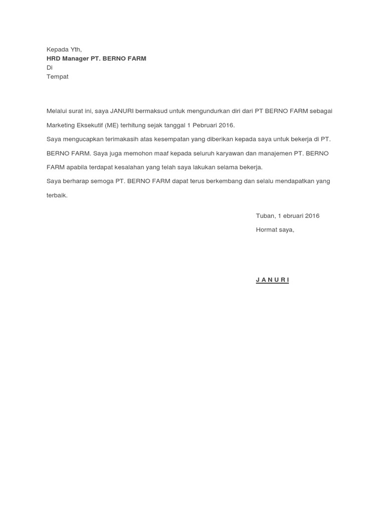 Surat Resign | PDF