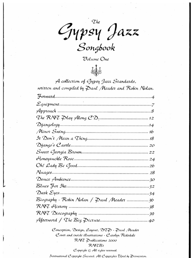 Gypsy Jazz Songbook Vol 1 | PDF