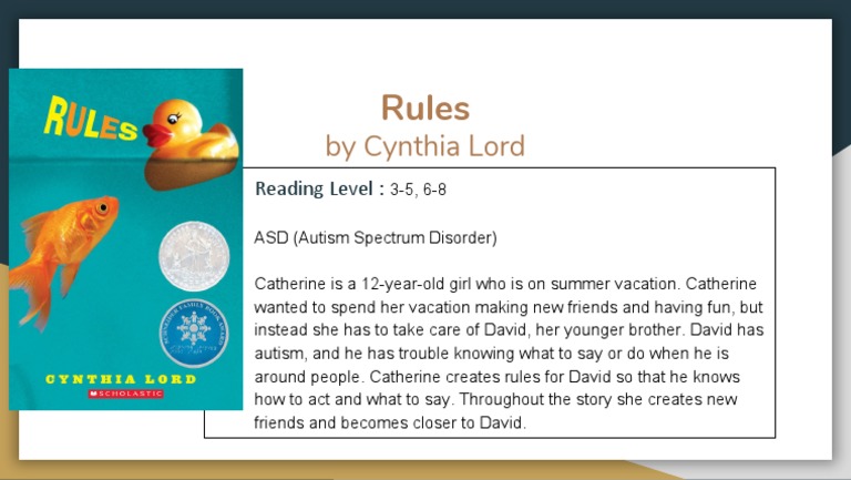 Rules by Cynthia Lord | PDF