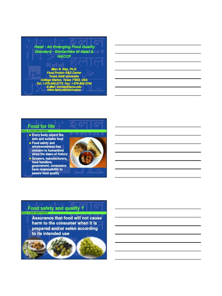 Halal - An Emerging Food Quality Standard Standard - Similarities of ...