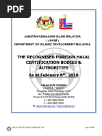 Recognised Halal Certification Bodies (Jakim) | PDF | Abrahamic Religions | Religion And Belief