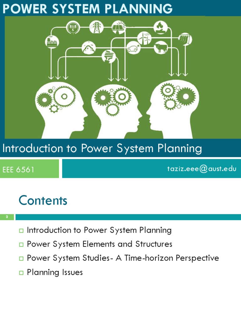 Lecture 1 - Introduction To Power System Planning | PDF | Electric Power System | Electric Power ...