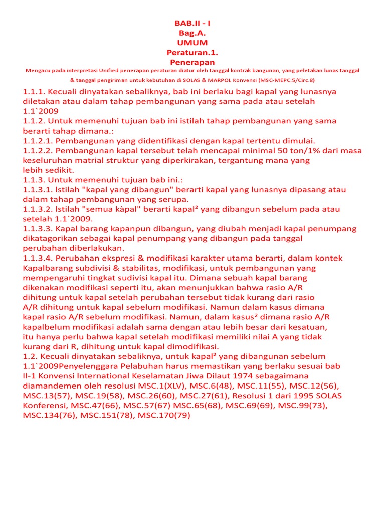 Solas Bab 2 Ships Structure & Construction | PDF