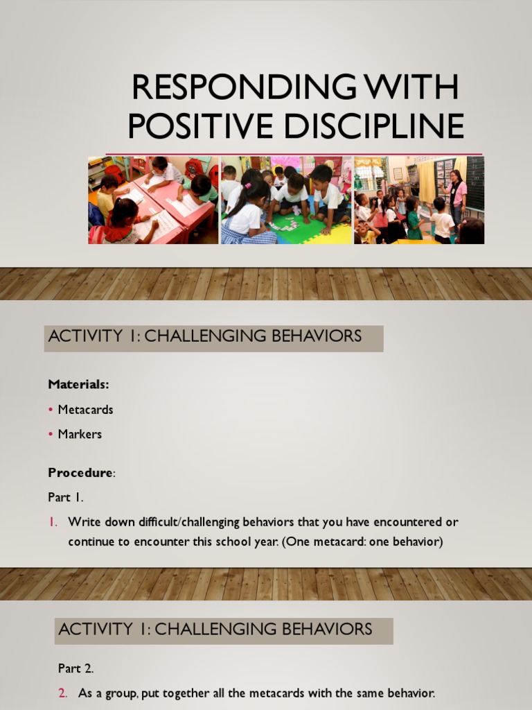 Positive Discipline in Classroom Management | PDF | Teachers | Goal