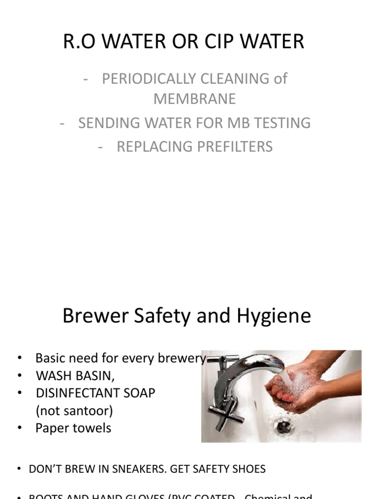 Brewery Hygiene Practises | PDF | Sterilization (Microbiology ...