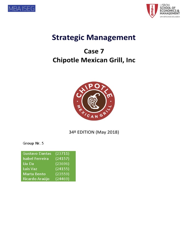 GE Group5 ChipotleMexicanGril Report Final | PDF | Chipotle Mexican ...