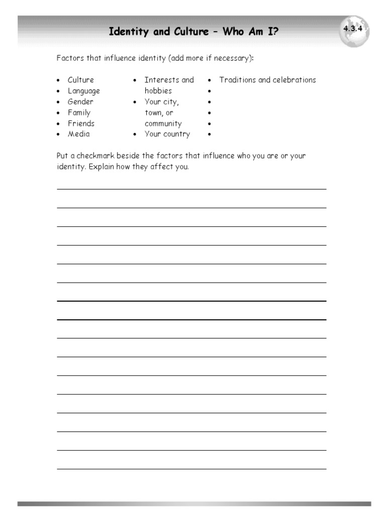 Identity and Culture - Who Am I? | PDF