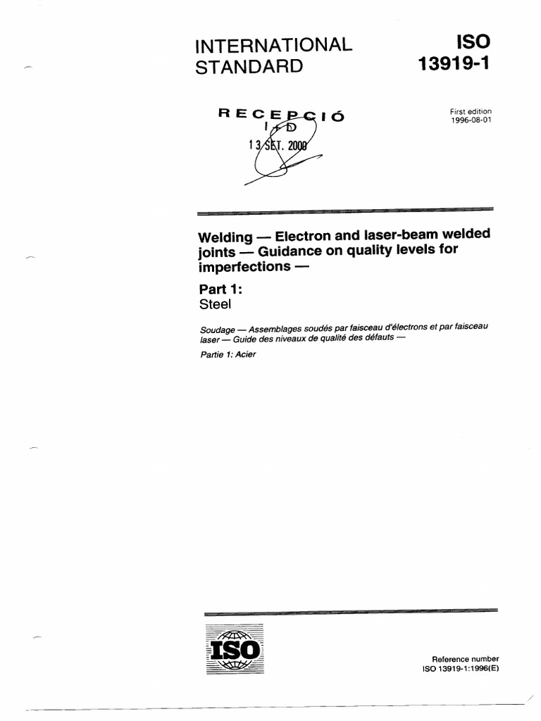 Iso 13919 1 | PDF
