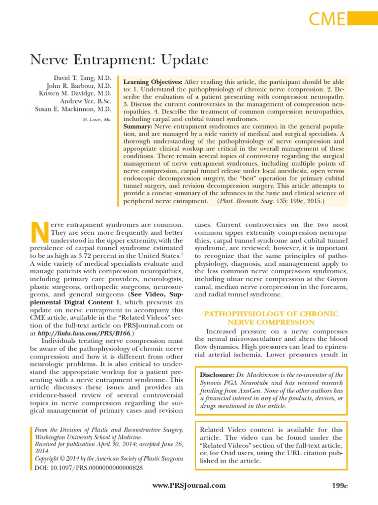 Nerve Entrapment - Update | PDF | Anatomical Terms Of Motion | Elbow