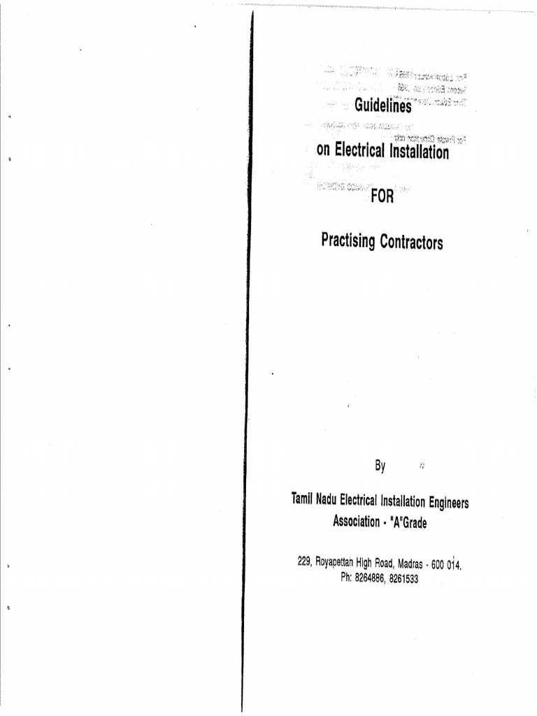 Guidelines On Electrical Installation | PDF