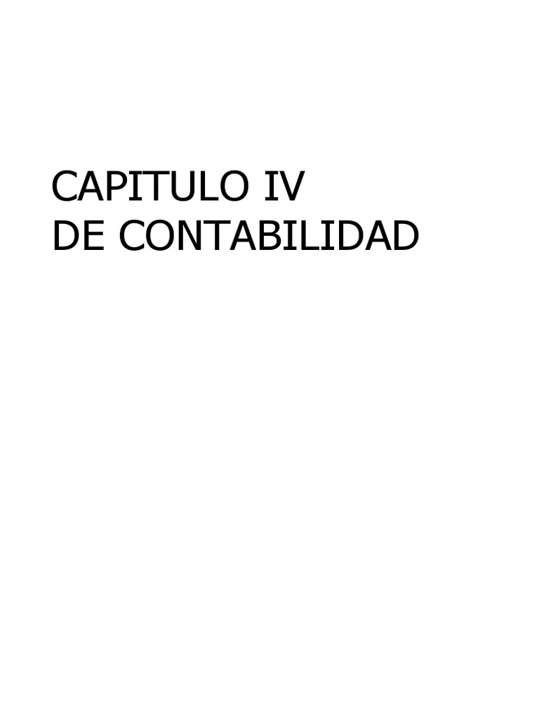 Capitulo IV Contabilidad | PDF | Recibo | Contabilidad