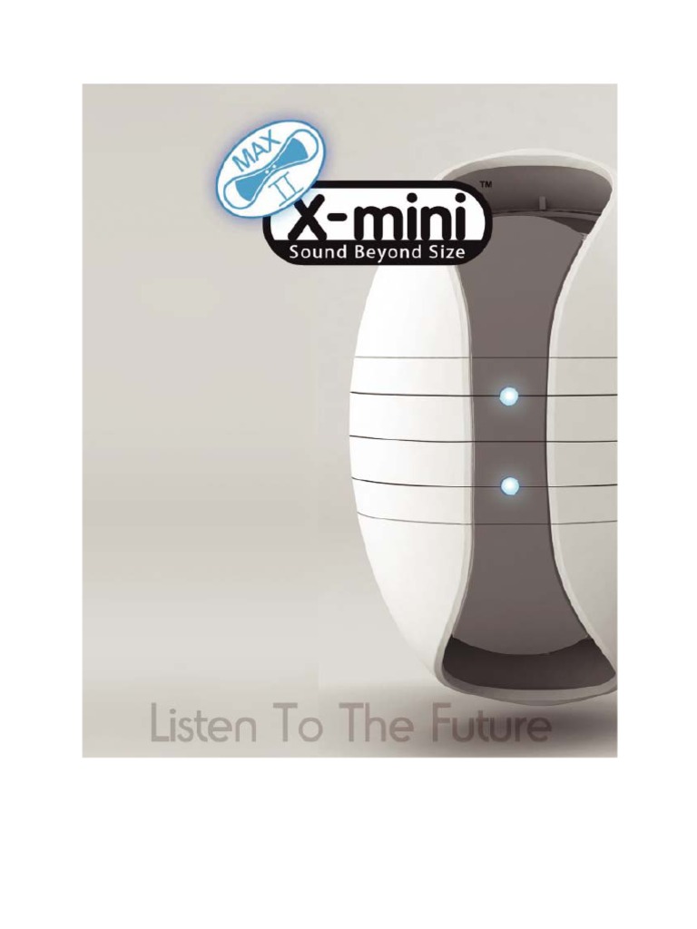 X-Mini MAX II User Manual English | PDF | Loudspeaker | Battery Charger