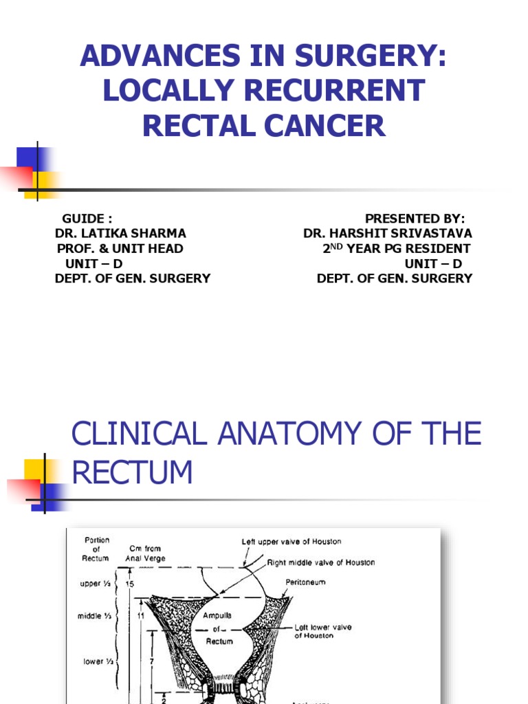 Advances in the Management of Locally Recurrent Rectal Cancer | PDF | Colorectal Cancer ...
