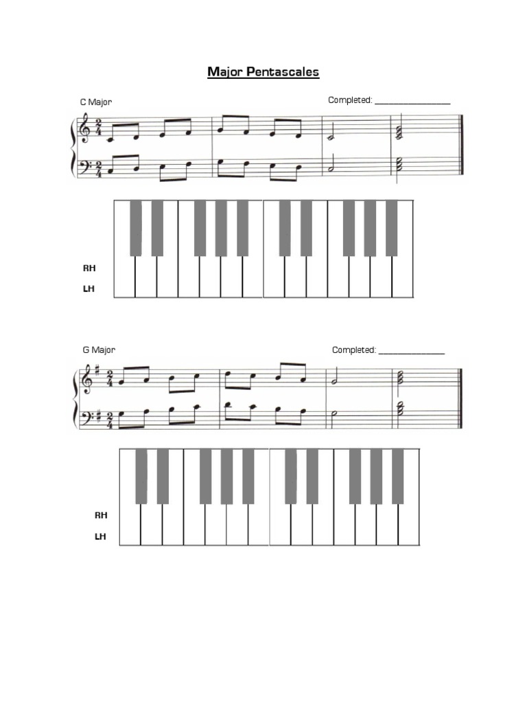 Major Pentascales | PDF