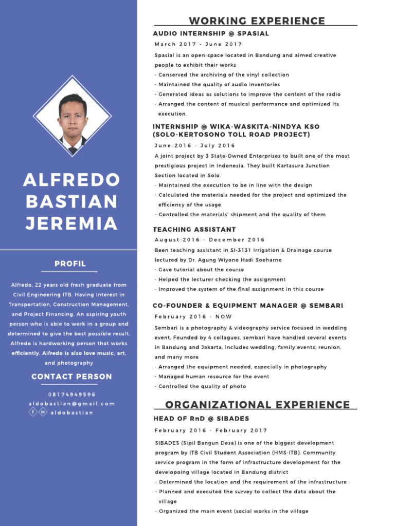 CV - Alfredo Bastian Jeremia | PDF