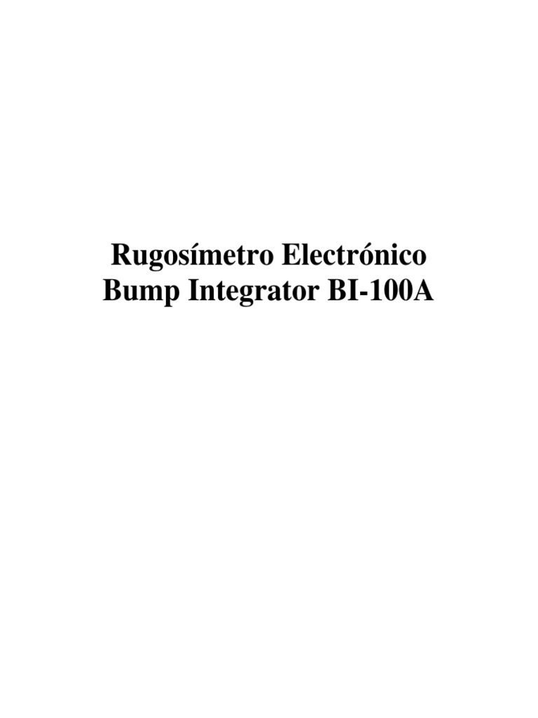 Rugosímetro BI-100A: Guía de Uso y Configuración | PDF | USB | Archivo ...