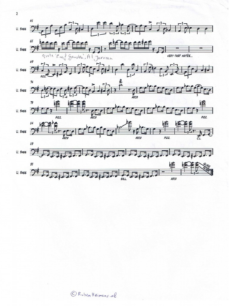 Christian McBride Night Train Solo Bass | PDF | Entertainment (General)