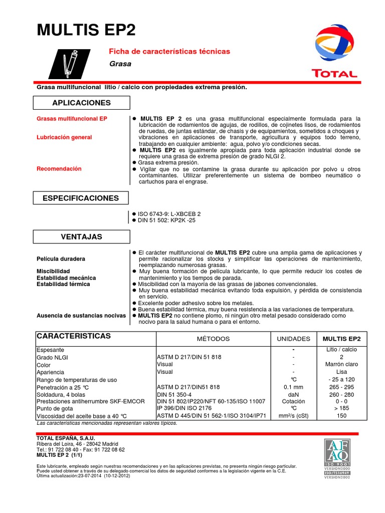 Grasa Ep2 | PDF | Lubricant | Materials