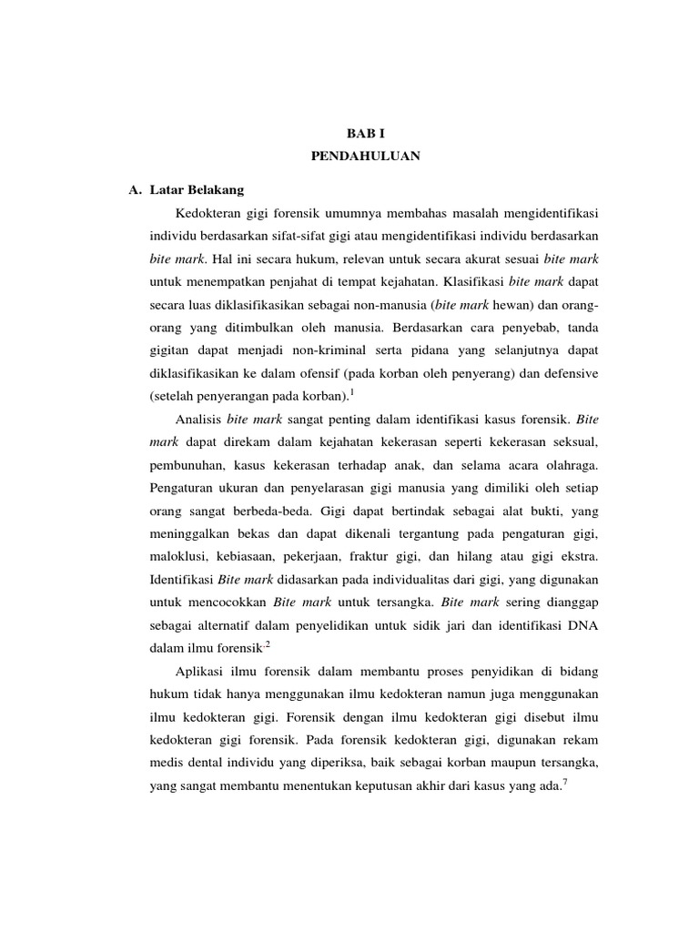 Analisis dan Identifikasi Bite Mark Forensik | PDF | Self-Improvement