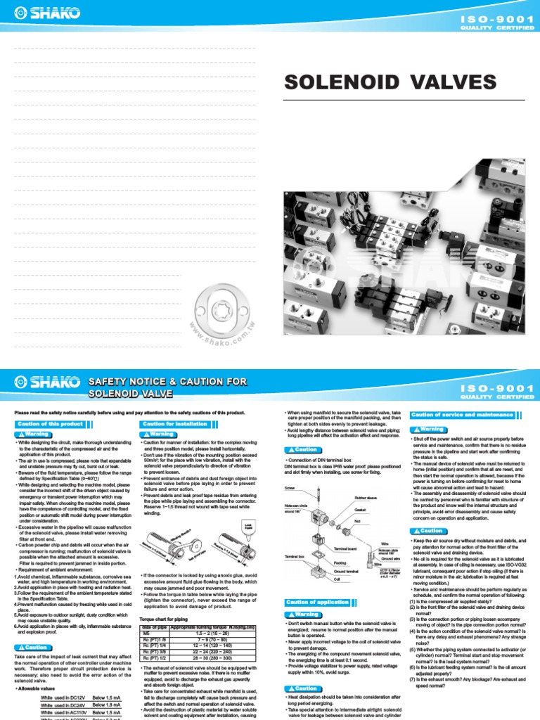 Solenoid Valves | PDF | Valve | Pipe (Fluid Conveyance)