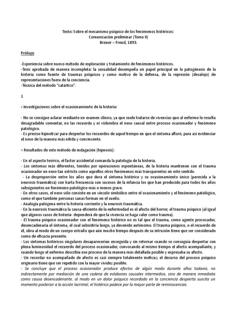 Comunicacion Preliminar | PDF | Trauma psicólogico | Hipnosis